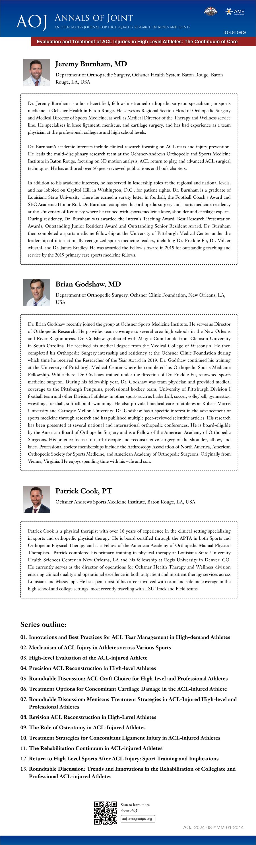 Evaluation and Treatment of ACL Injuries in High Level Athletes: The ...